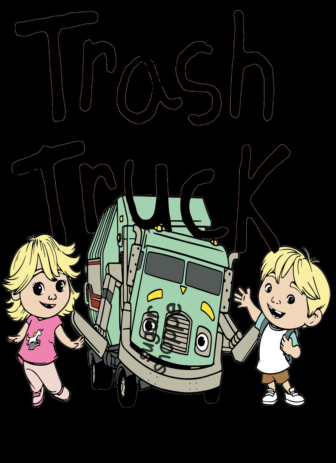 Trash Truck Seamless File and Png Bundle - Etsy