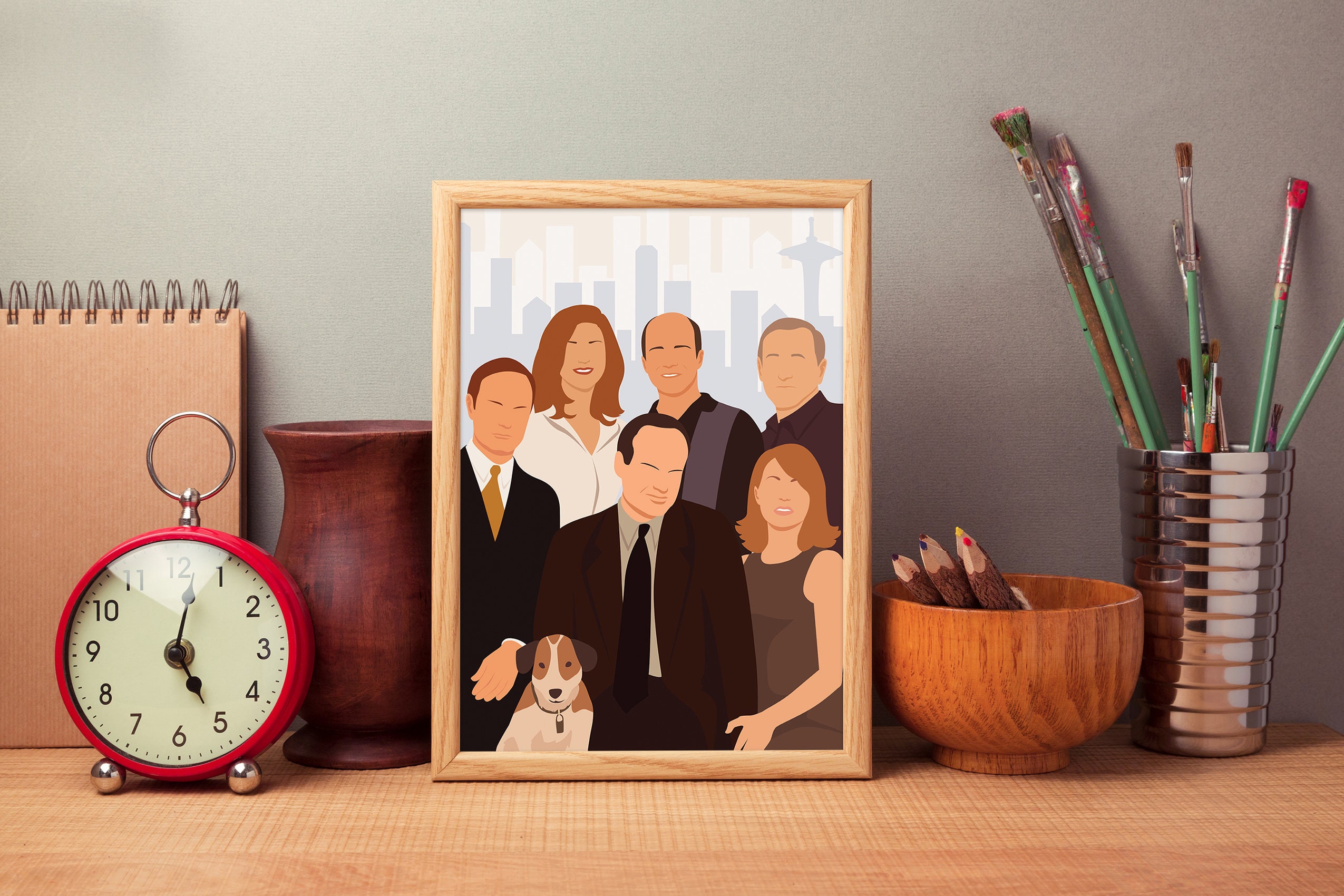 Frasier American Sitcom Poster, TV Series Inspired Wall Art Decor ...