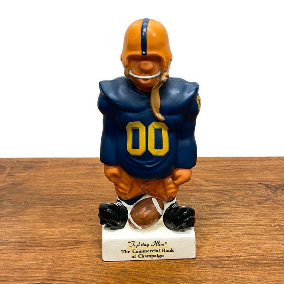 Vintage 1960s FAK Fred Kail Fighting Illini Football Player 10 Ceramic ...