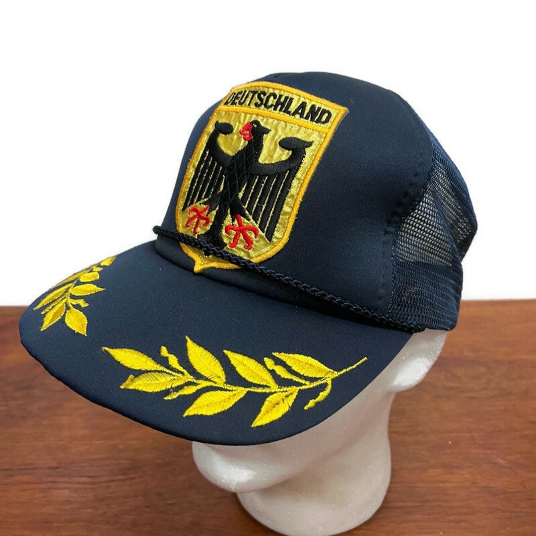 Vintage Deutschland Germany Shield Crest Patch Logo Snapback Trucker ...