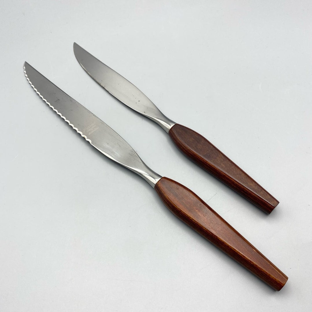 Vintage Fleetwood Designs Serving Knife Set Serrated Carving Knives ...