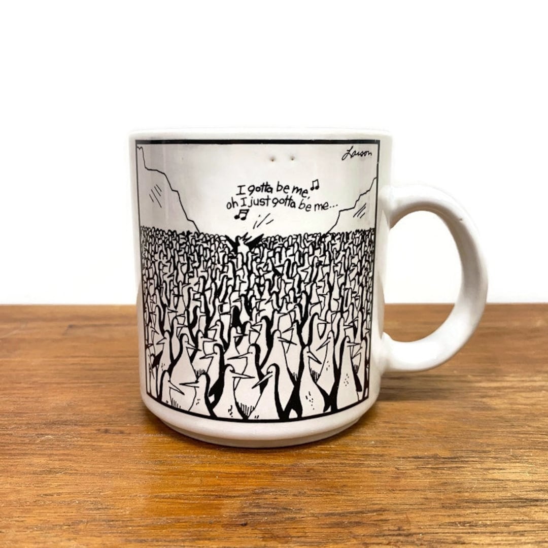 Vintage 1982 the Far Side by Gary Larson Penguins Cartoon Novelty 10 Oz ...