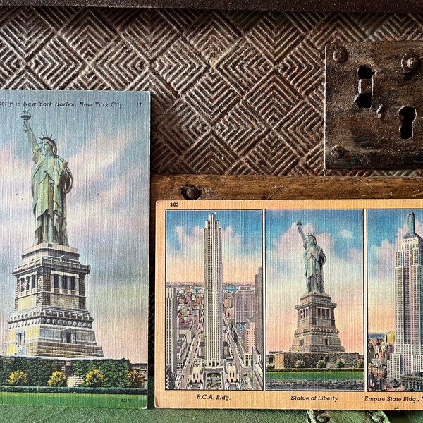 Statue of Liberty Postcards - Etsy