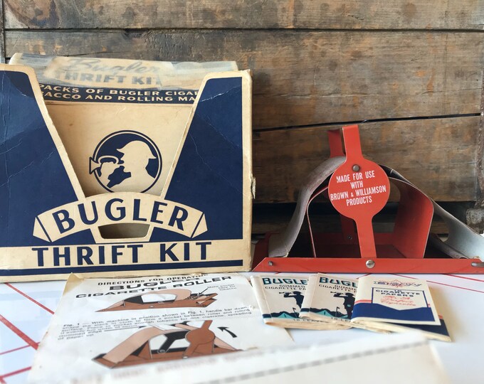 Vintage Bugler Cigarette Rolling Machine Kit Bugler Thrift Kit Tobacco ...