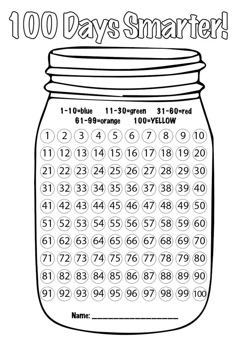 100 Days Smarter Jar - Etsy