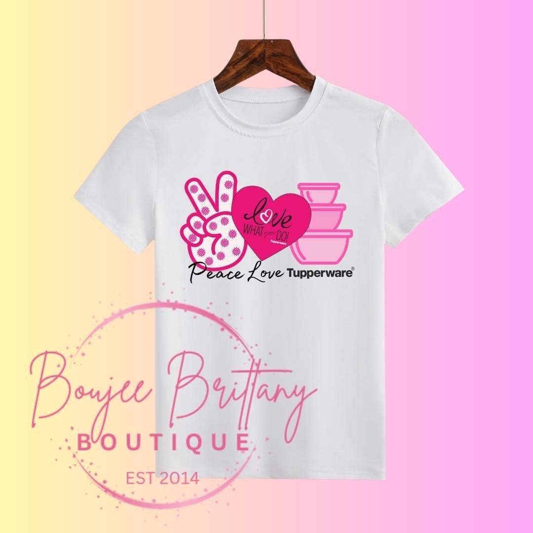 Peace Love Tupperware Shirt. Tupperware Consultant. Tupperware Lady. - Etsy