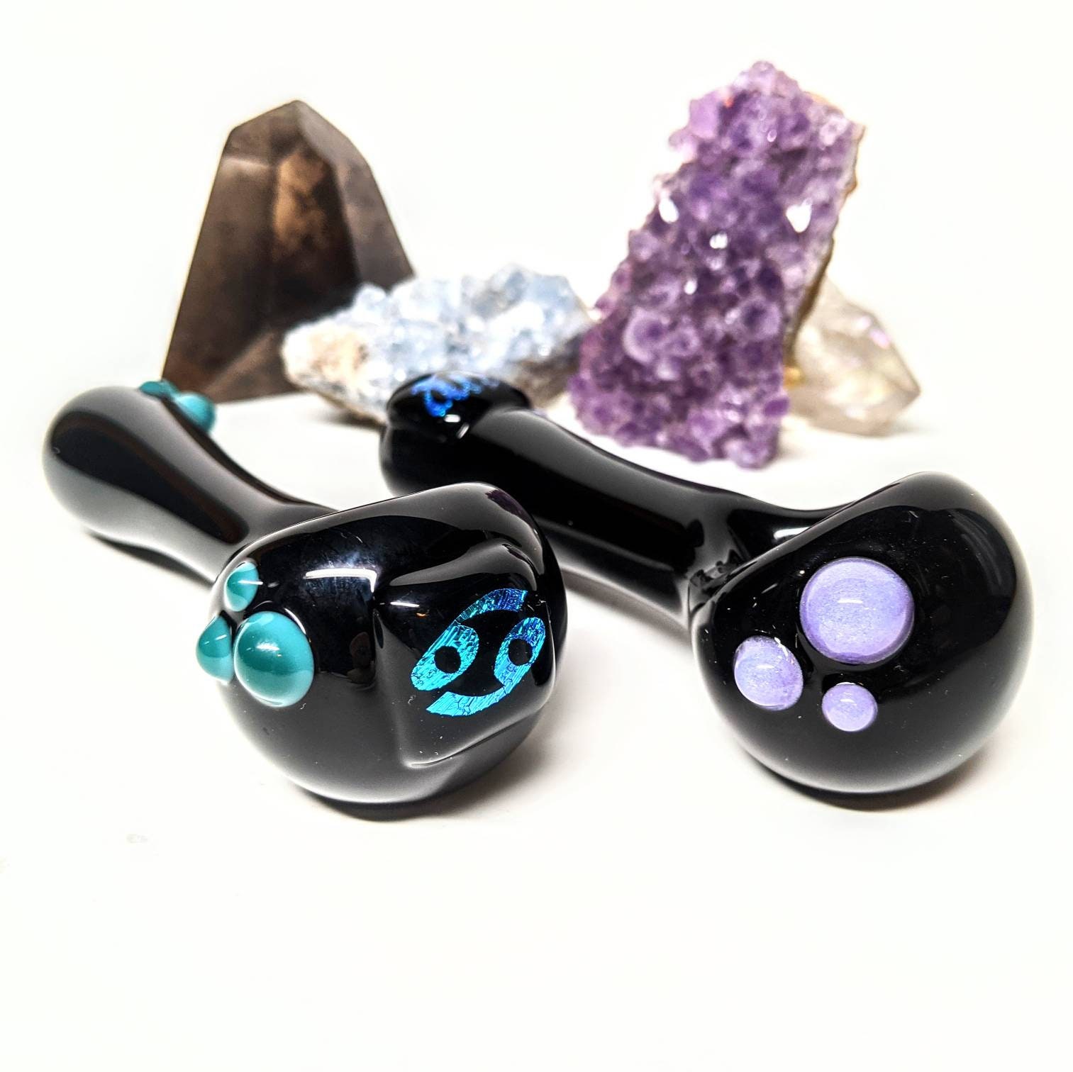 Custom Pipe, Astrology Glyphs, Zodiac Sign, Turquoise, Purple, Pretty ...