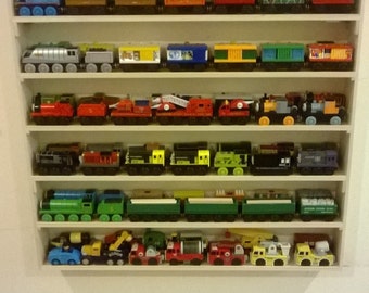 Train Rack Mega Thomas the Tank Wooden Train Display and Storage Wall ...