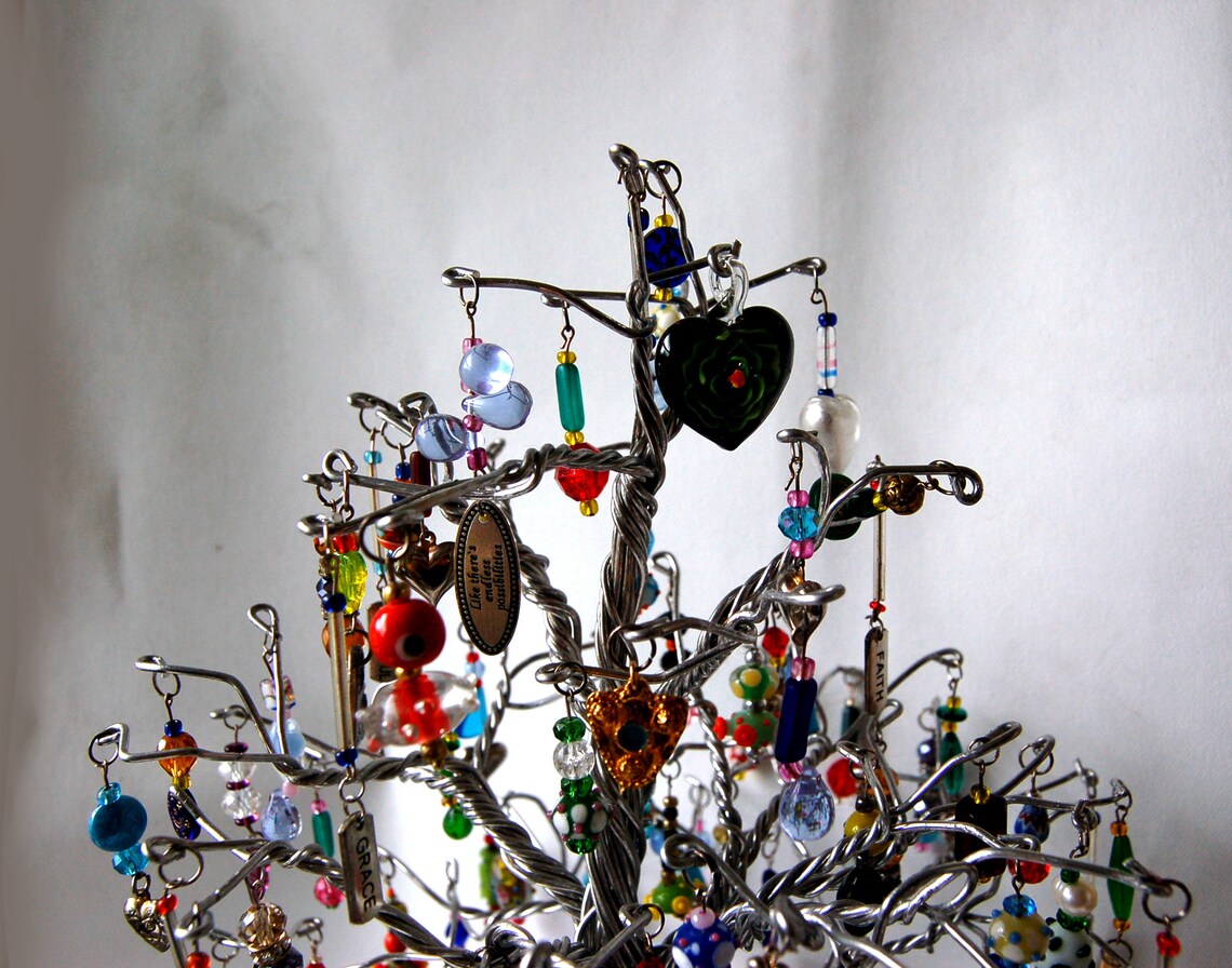 Folk Art Sculpture Tree of Hope Sculpture Jeweled Tree | Etsy