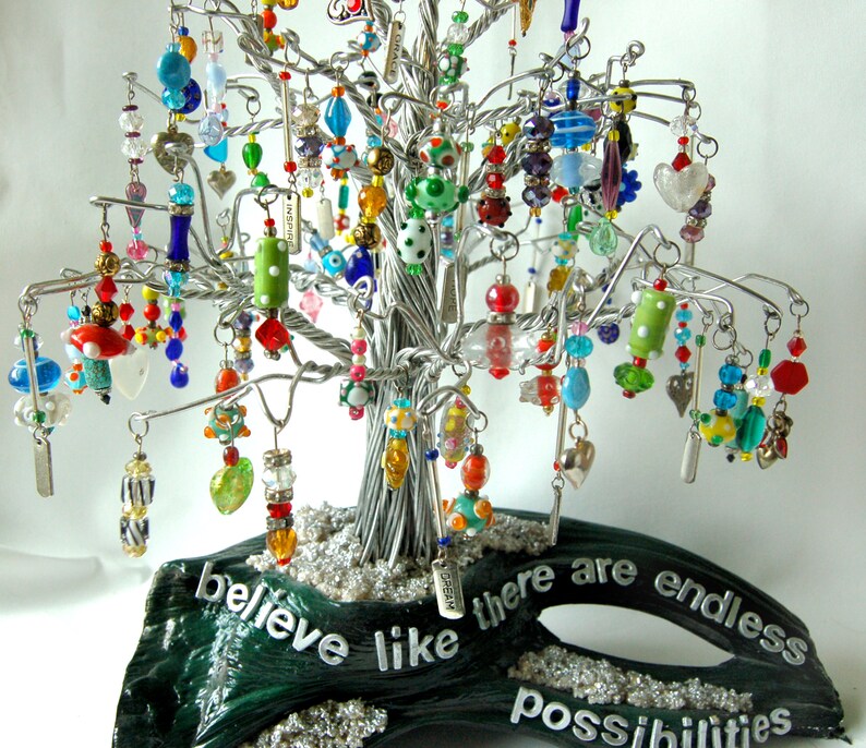 Folk Art Sculpture Tree of Hope Sculpture Jeweled Tree | Etsy