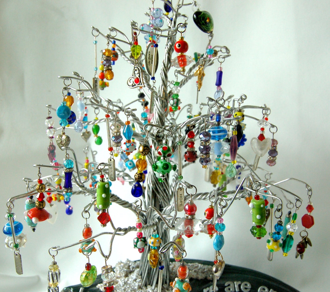 Folk Art Sculpture Tree of Hope Sculpture Jeweled Tree | Etsy
