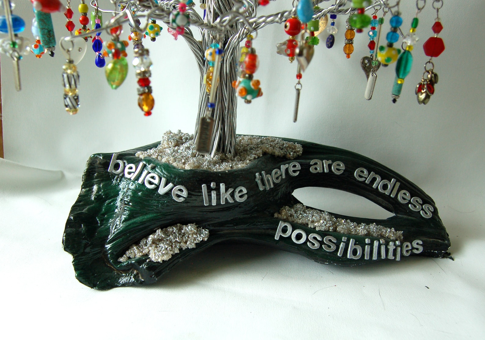 Folk Art Sculpture Tree of Hope Sculpture Jeweled Tree | Etsy