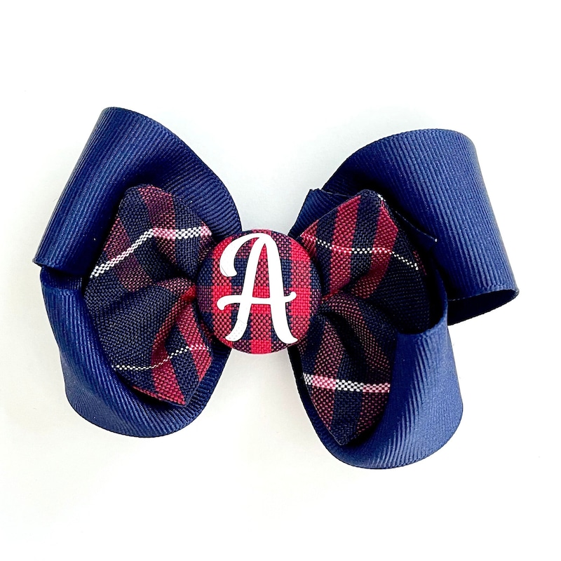 Monogrammed Hair Bow - Etsy