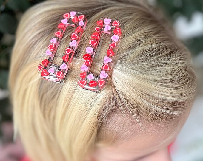 Build Your Own Matte Scallop Bar Clip Set/acrylic/acetate Pink Bar Hair ...