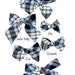 Uniform Plaid Bow Plaid 85, Sailor, Clear Blue Plaid, Classic ...