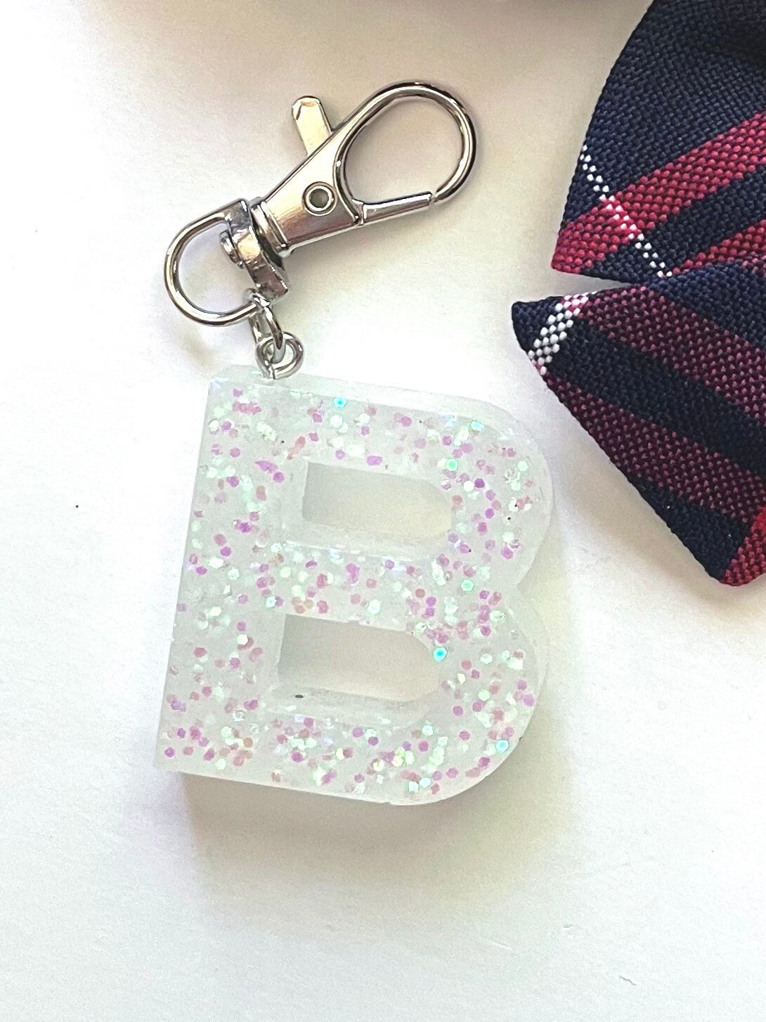 Resin Initial Keychain Custom Initial Keychain Personalized | Etsy