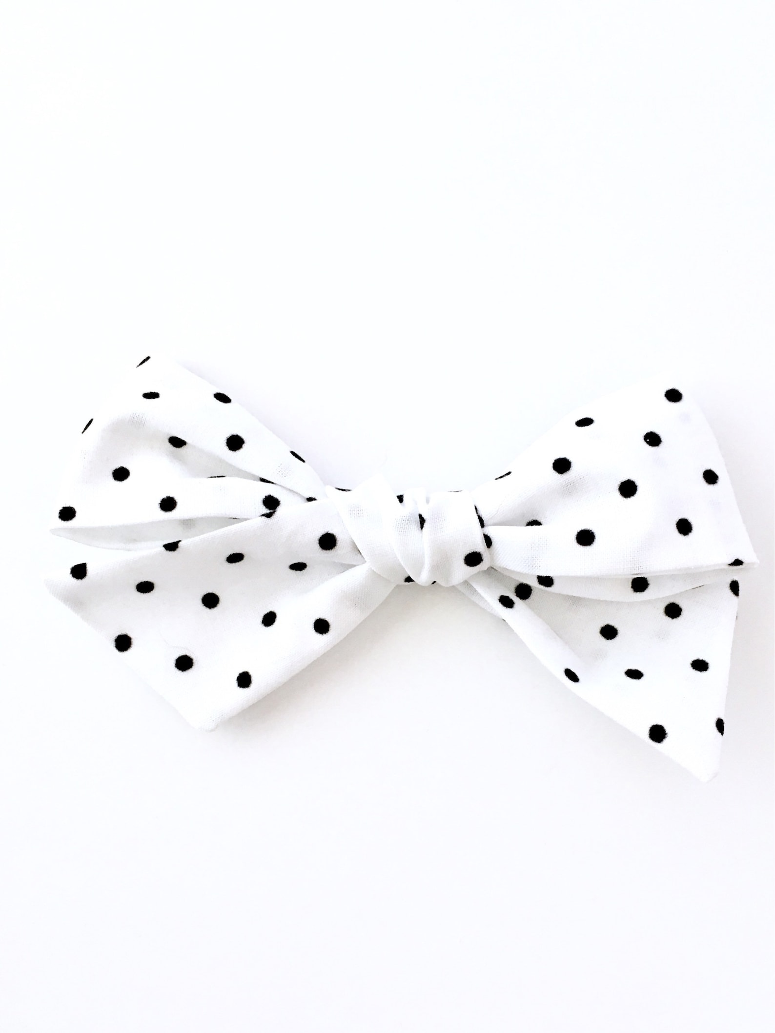 Black Polka Dot Bow Hair Bows Schoolgirl Zoe Oversized - Etsy