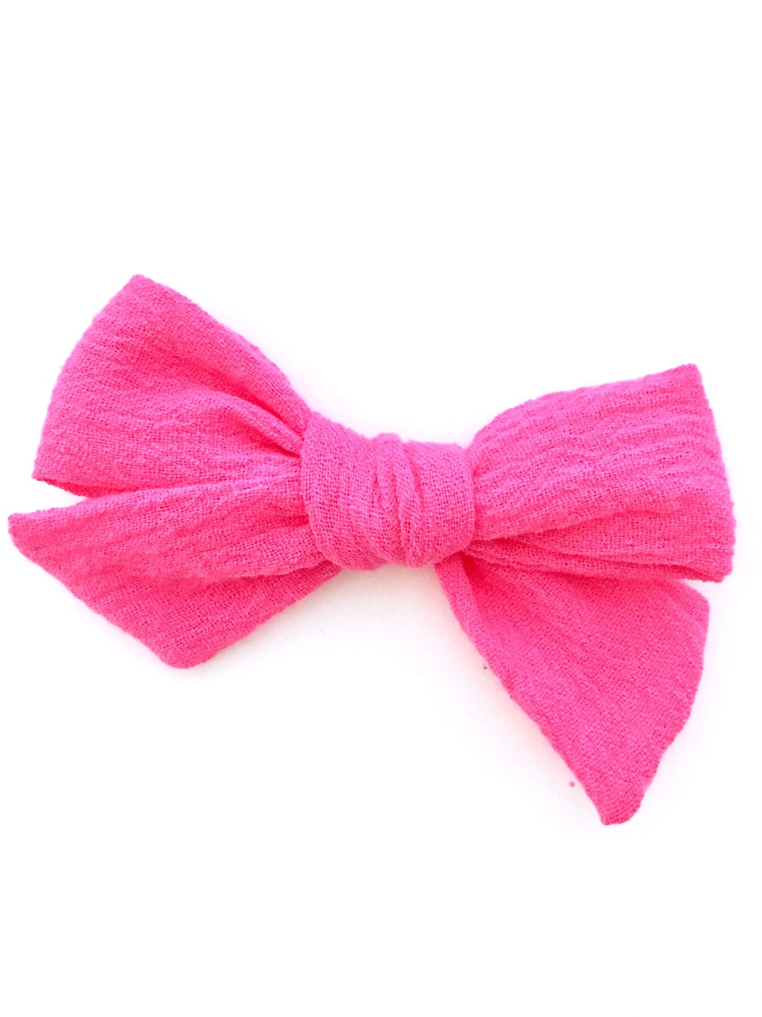 Fuchsia Gauze Hair Bows, Hot Pink Gauze, Hair Bow, Schoolgirl Zoe ...