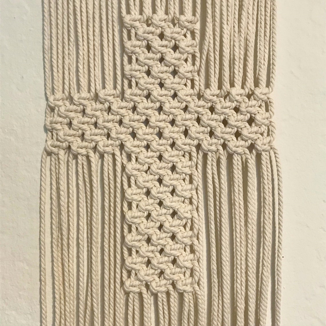 DIY INSTRUCTIONS ONLY Boho Macrame Cross With Beads - Etsy