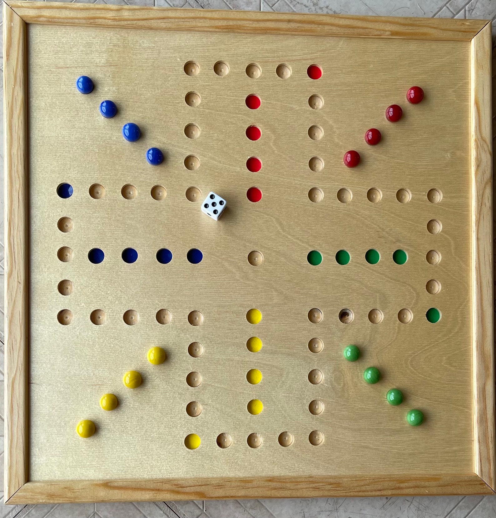 AGGRAVATION / MARBLE Game Board Wooden.15 X 15 Inch. 4 Player Kk01 - Etsy
