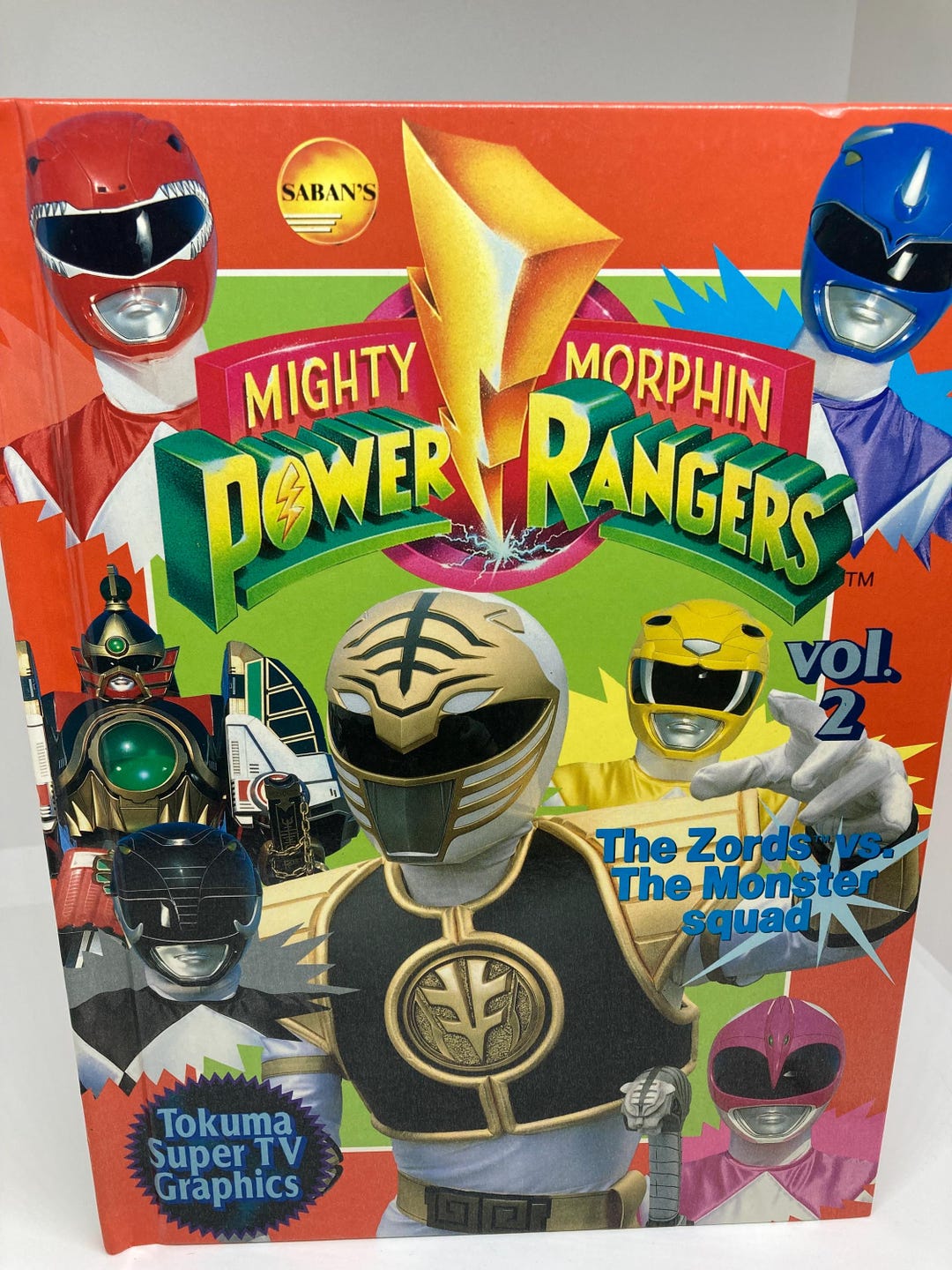 Saban's Mighty Morphin Power Rangers. Volume 2 (1994, Hardcover) -excellent TV Photos the Zords ...