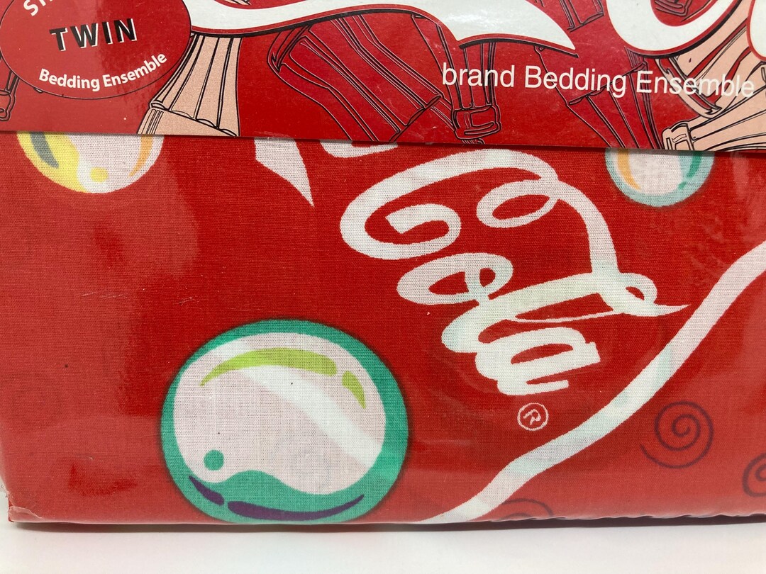 Coca-cola Bedding Ensemble Twin Set Collector Design in Original ...