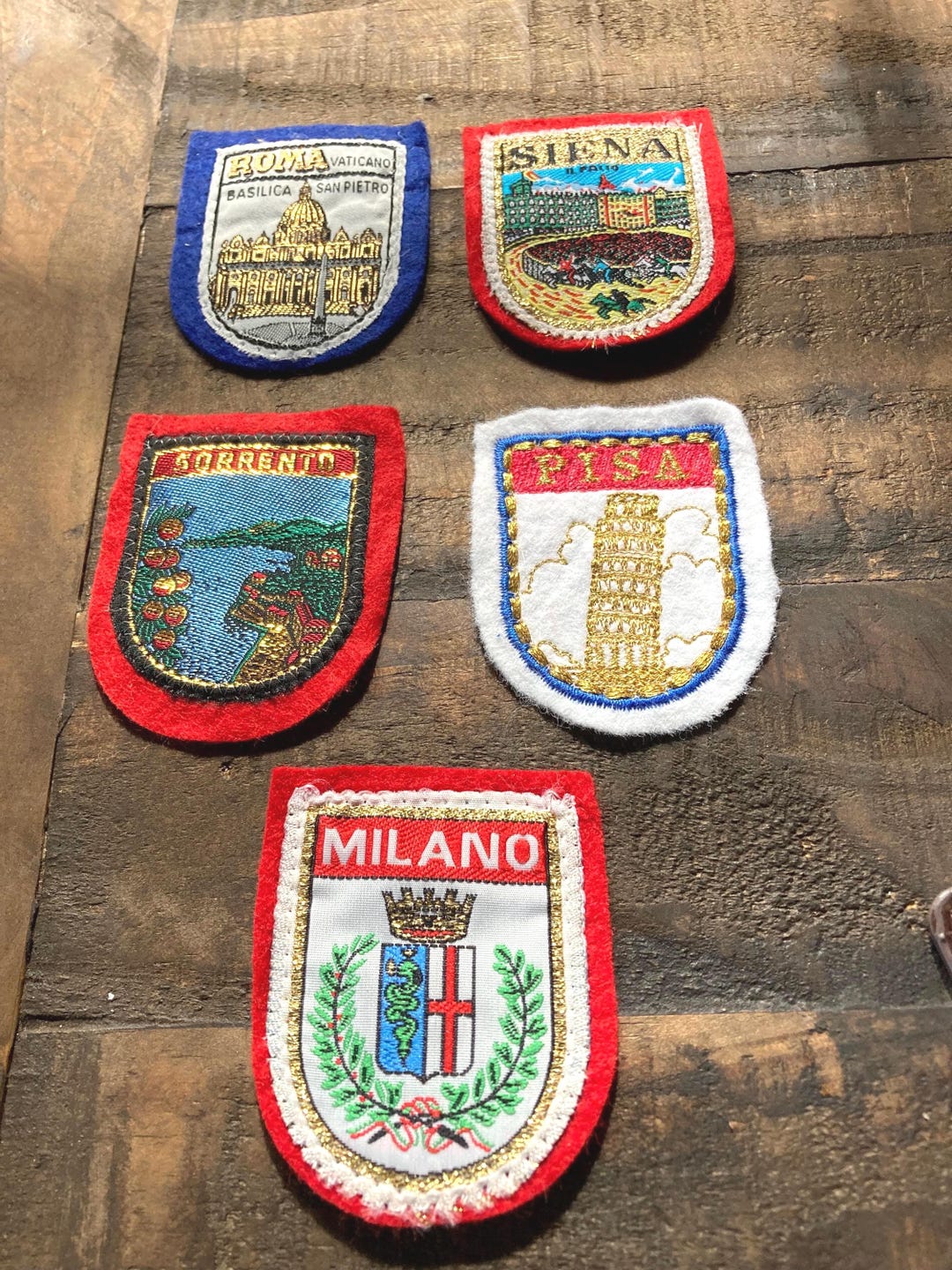 Vtg Patches From Italy /roma/ Siena Sorrento /pisa Milano Vtg Travel ...