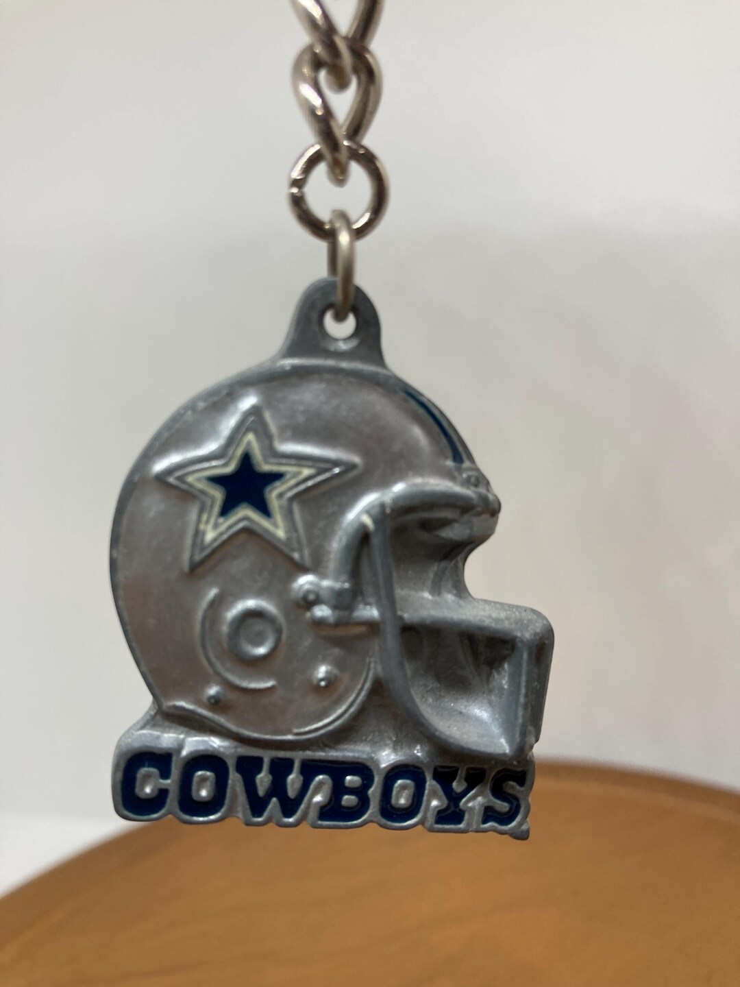Dallas Cowboy Helmet Keychain Vtg Gift for Cowboy Fan Dallas Star NFL ...