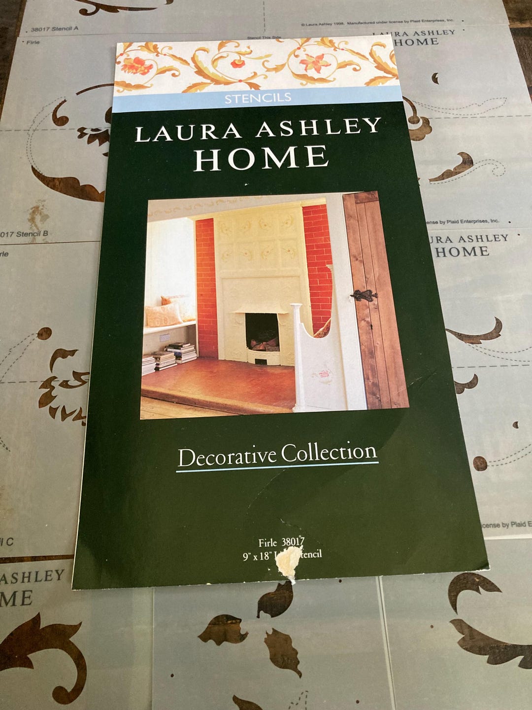 Vintage Laura Ashley HOME Wall Decor Stencil "firle" Style #38017 (1998 ...