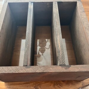 Primitive Wood Divided Display Box or Shelf, Rustic Farmhouse Country ...