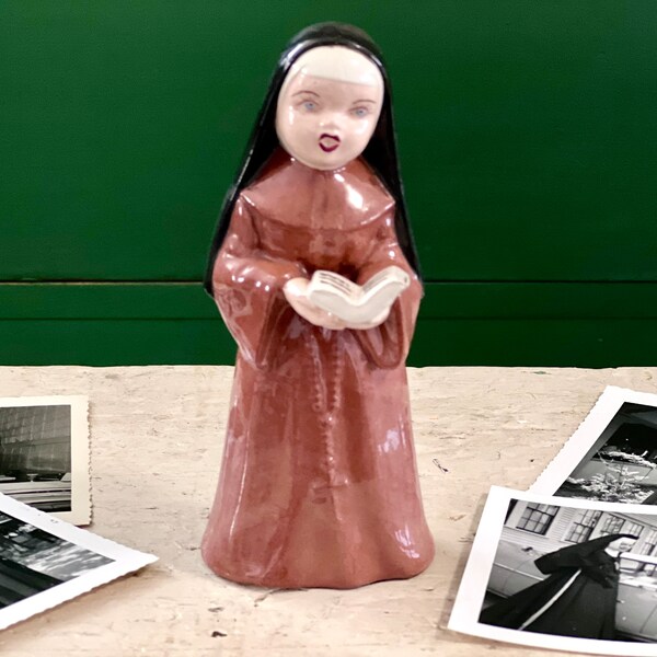 Ceramic Nun Figurine - Etsy