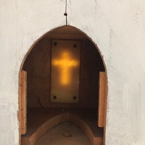 Religious Shrine, Table Top Home Altar, Religious Decor, Eclectic Wood ...