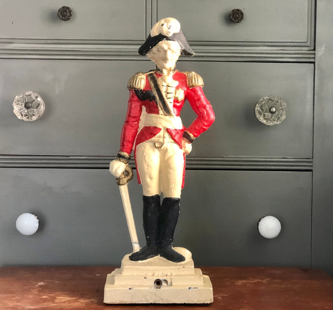 Large Vintage Cast Iron Door Stop, Admiral Lord Horatio Nelson ...