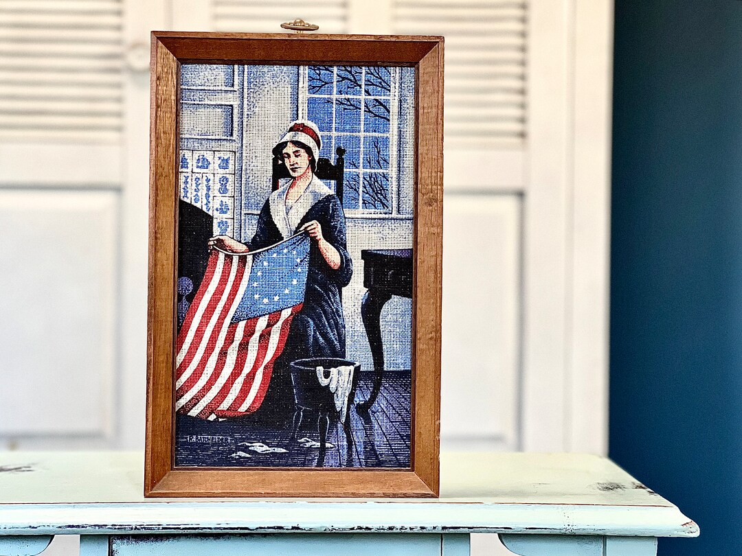 Vintage Betsy Ross Wall Art by R. Batchelder -kay Dee Handprint on ...