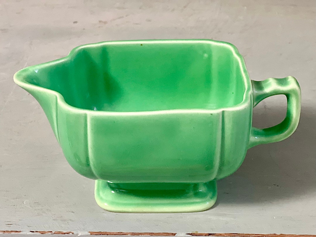 Homer Laughlin Riviera Jade Green Art Deco Creamer - Etsy