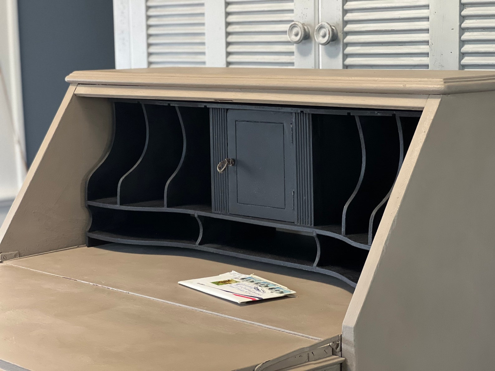 Vintage Drop Leaf Desk or Small Secretary Desk modern - Etsy