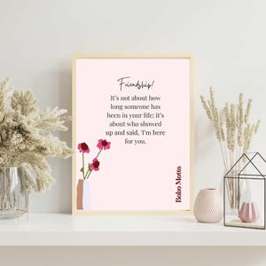 Boho Motto Quote - Friendship - Printable Downloads - Etsy