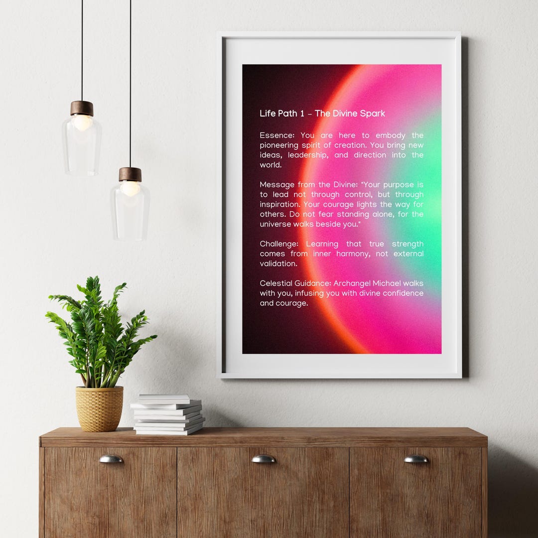 Boho Motto - Life Path Number 1 Digital Download Poster - Etsy