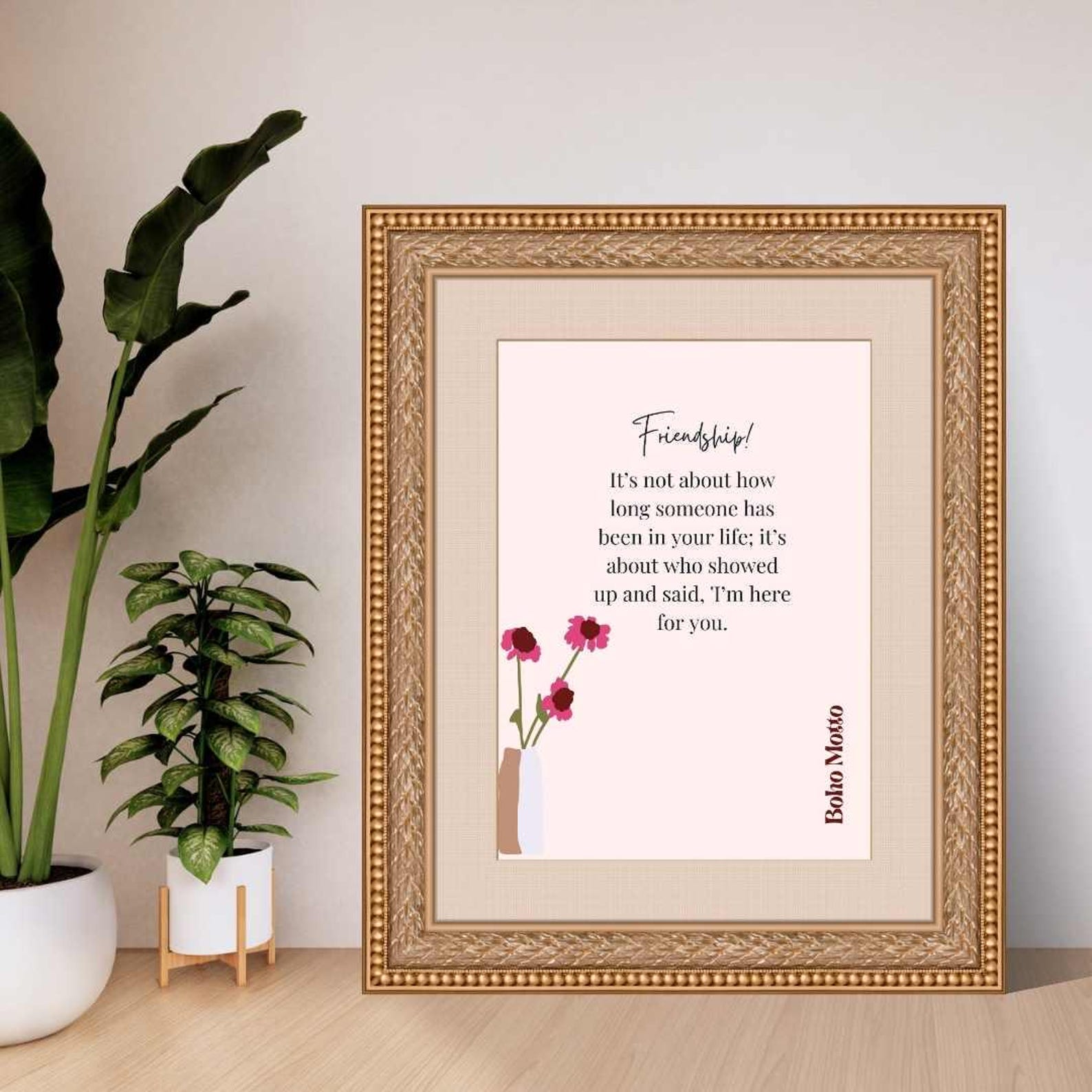 Boho Motto Quote - Friendship - Printable Downloads - Etsy