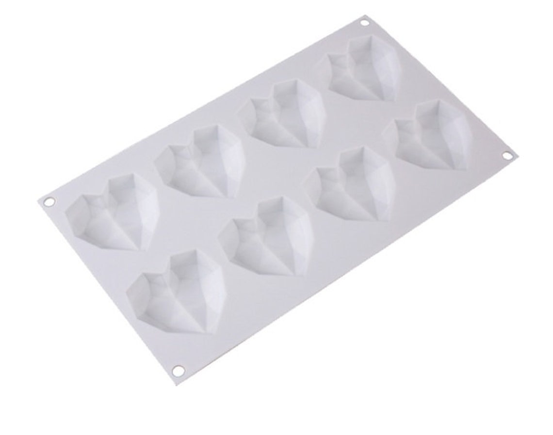 Diamond Heart 3D Cakesicle Silicone Mould - Cake Gems , Cake Hearts ...