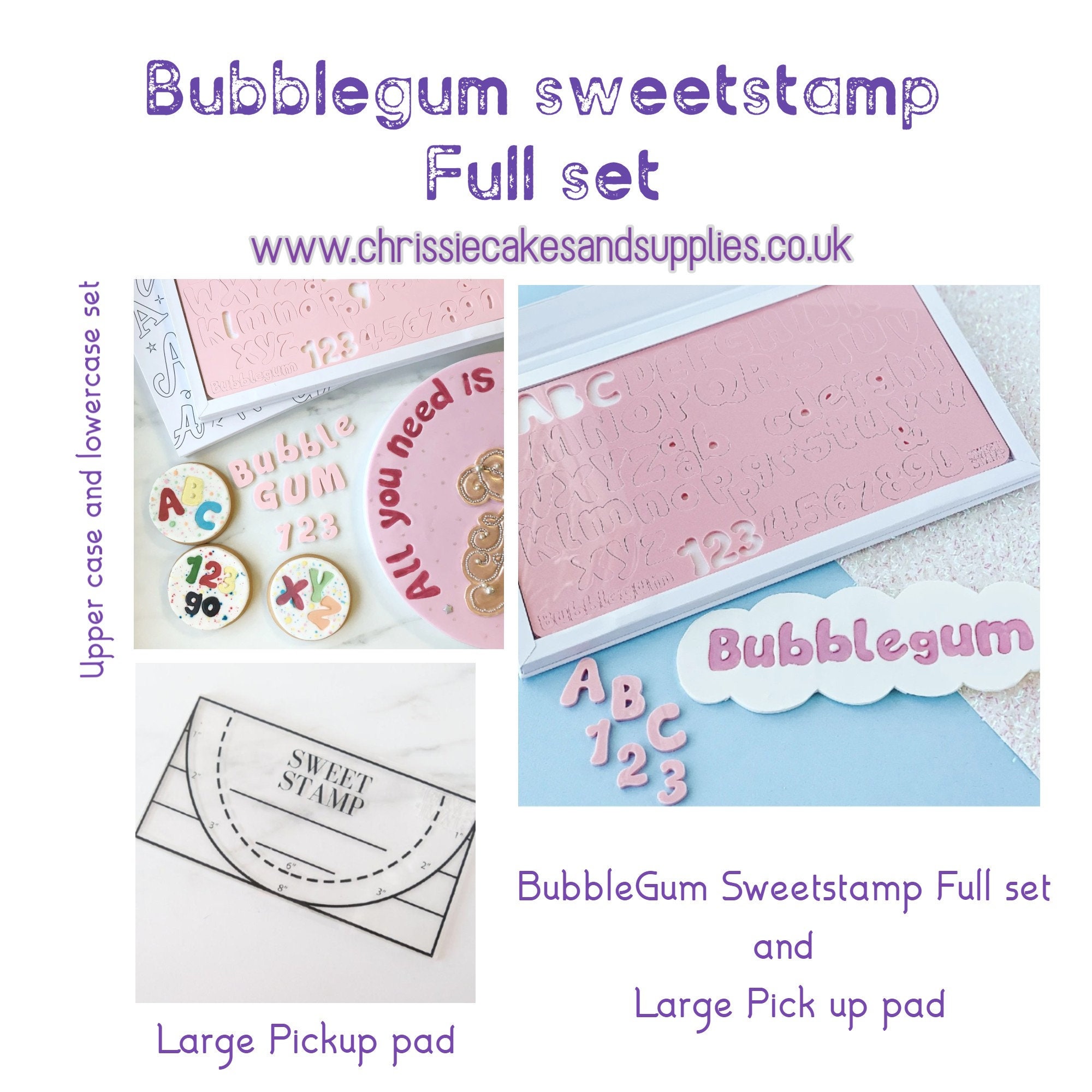 Sweet Stamp Bubblegum Set Uppercase Lowercase Numbers & - Etsy UK