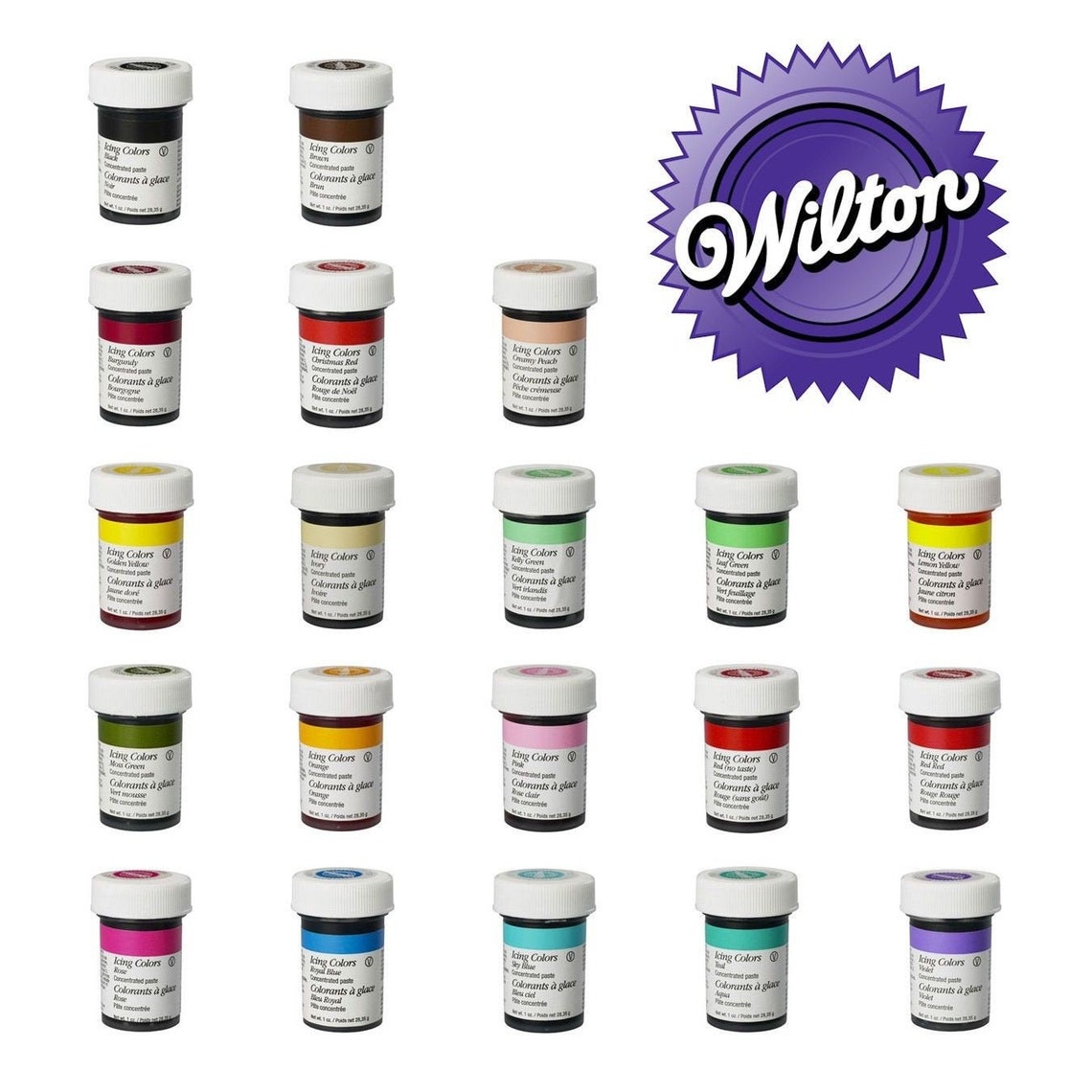 Wilton Food Colouring Paste Concentrated Food Icing Colour Gel - Etsy