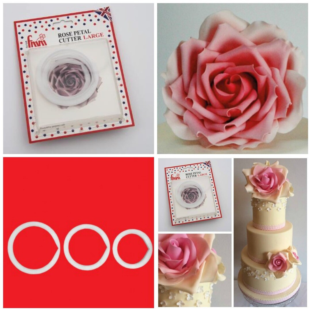 FMM Large Rose Petal Flower Cutter Set - Etsy