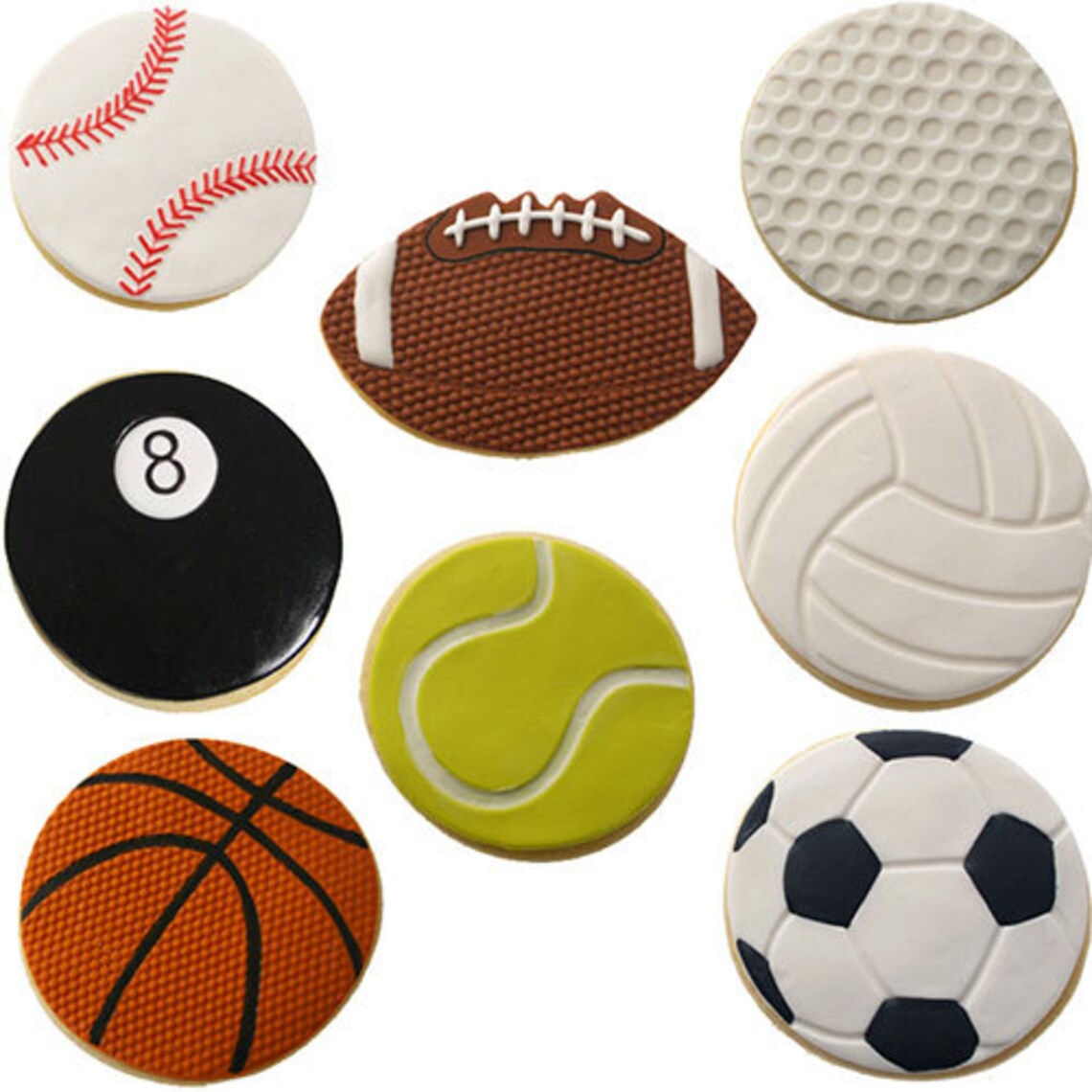 Autumn Carpenter's Sports Ball Cookie Cupcake Cake Cutter With Texture ...