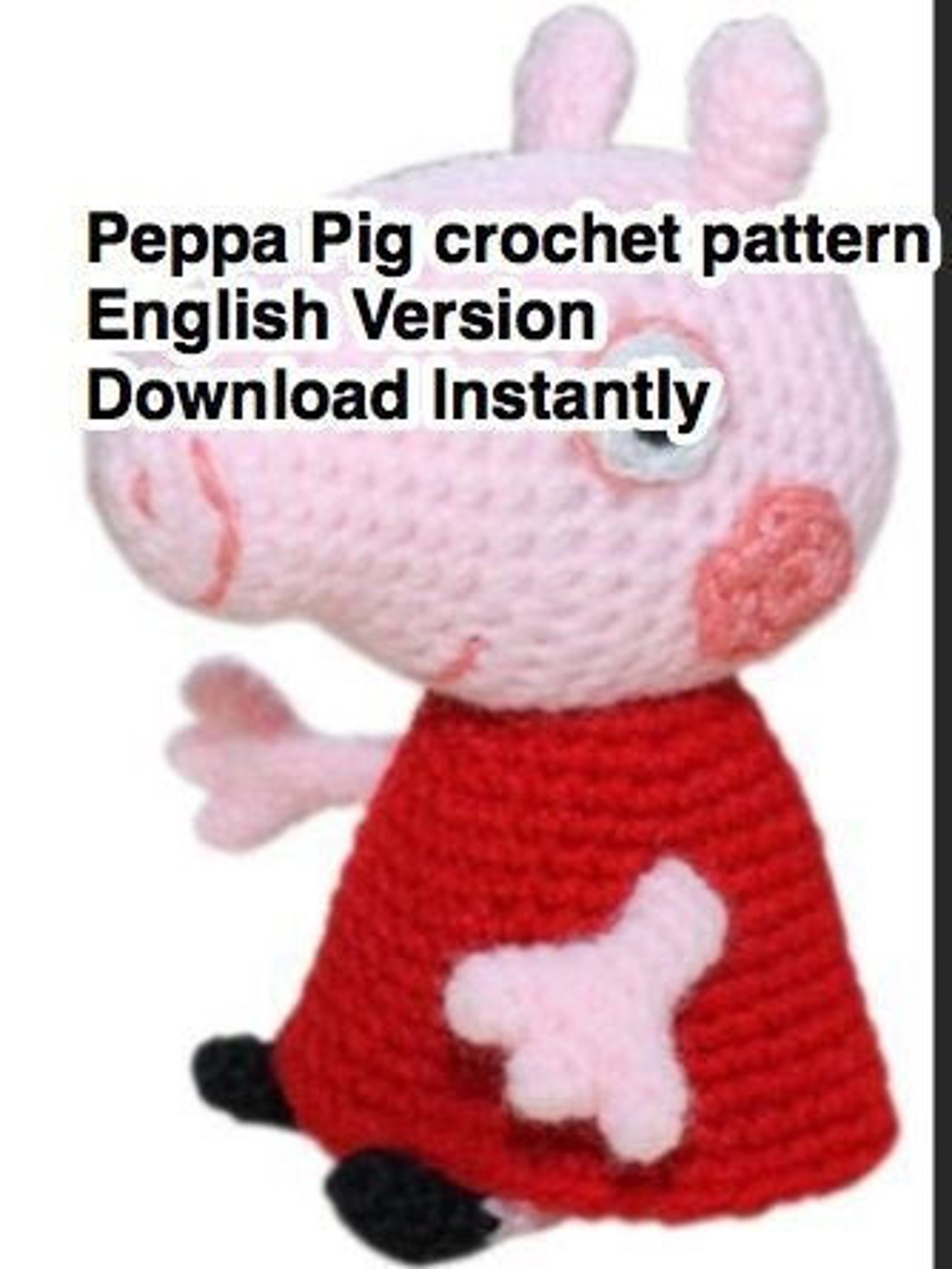 Peppa Pig Crochet Pattern | English| Download Instantly - Etsy