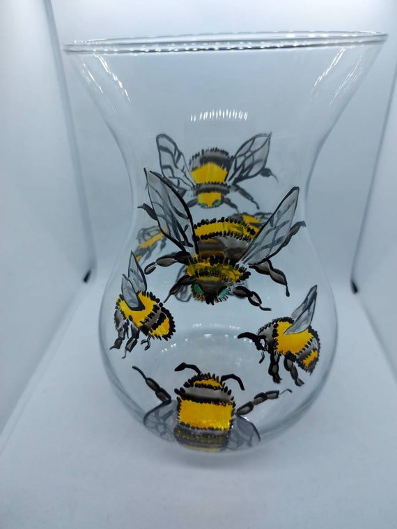Handpainted Bee Vase - Etsy
