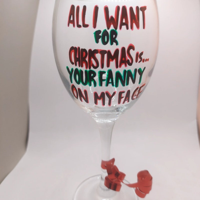 Rude Wine Glass - Etsy