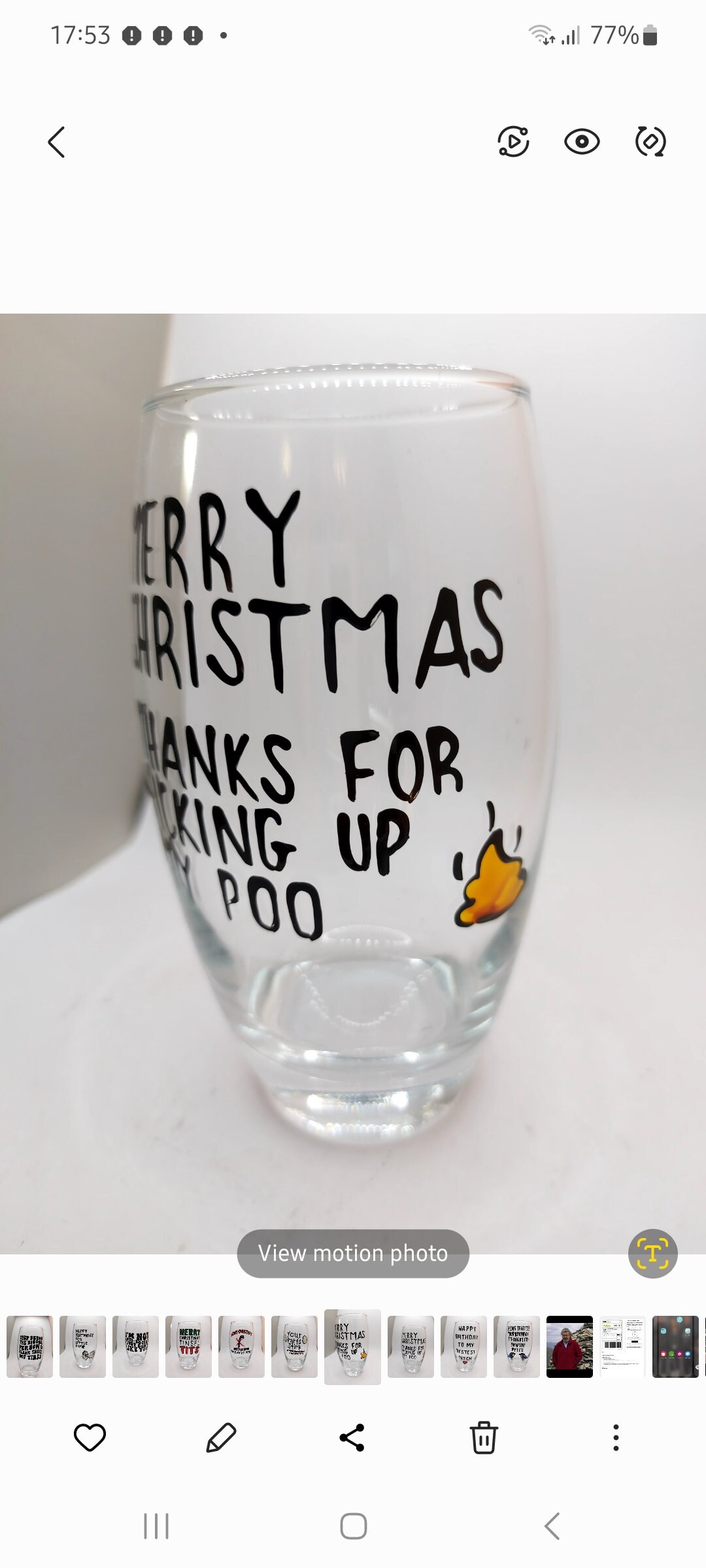 Merry Christmas, Thanks for Picking up My Poop, Tall Tumbler Glass - Etsy