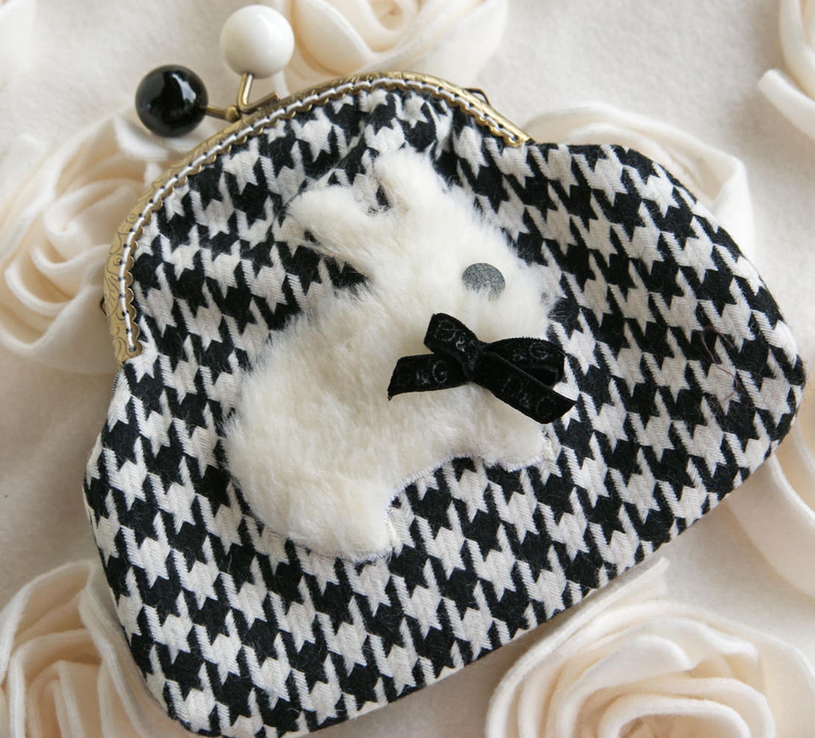 Bunny Bag White Rabbit Pouch Gift Idea for Bunny Lovers Hand | Etsy