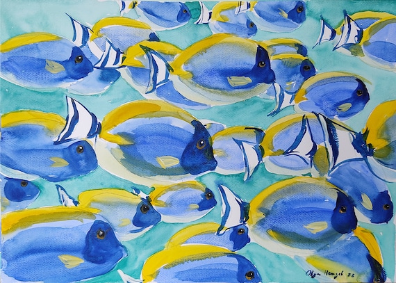 Blue Coral Painting